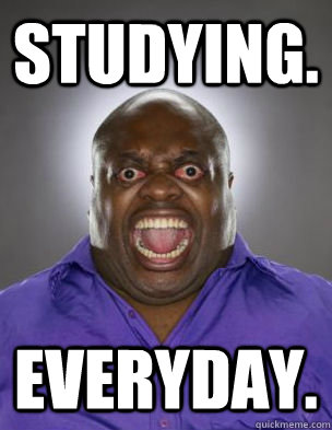 Studying. Everyday. - Angry Fat Dude - quickmeme