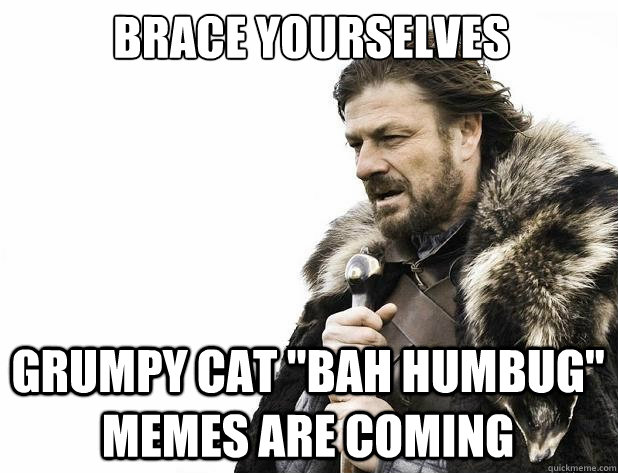 Brace yourselves Grumpy cat "bah humbug" memes are coming - Misc - quickmeme