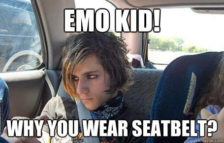 She just doesn't understand me! Damn toddlers... - Charles, the Ignorant Emo - quickmeme