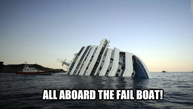 ALL ABOARD THE FAIL BOAT! - Italy failboat - quickmeme