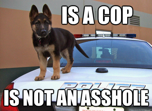 Is a cop is not an asshole - Good Guy Police Dog - quickmeme