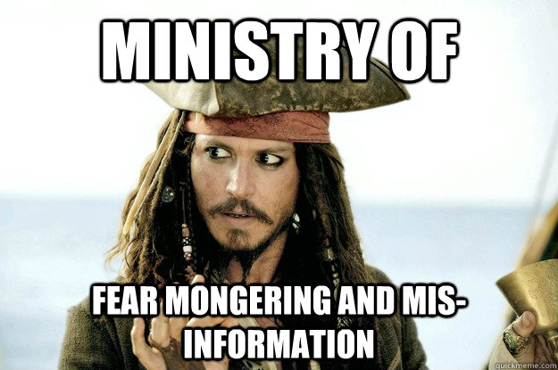 ministry of fear mongering and mis-information - PiratePartyCanada - quickmeme
