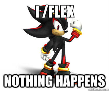i /flex nothing happens - ShadowDXS - quickmeme