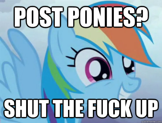 post ponies? shut the fuck up - Misc - quickmeme