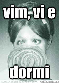 vim, vi e dormi - Vanessa Sincera - quickmeme