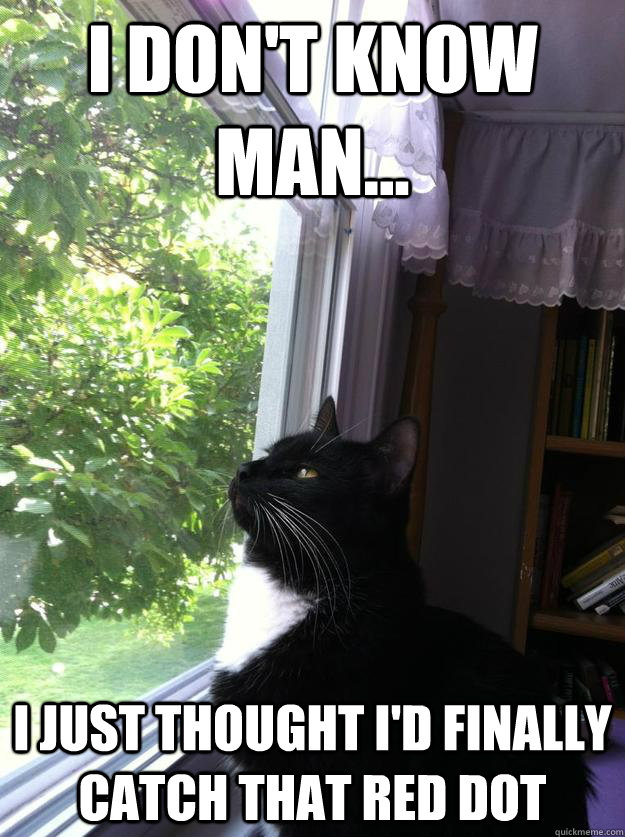 I don't know man... I just thought I'd finally catch that red dot - Misc - quickmeme