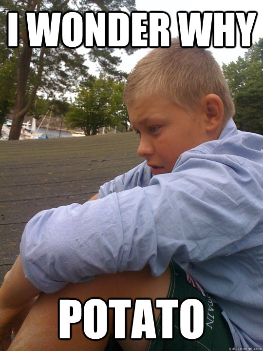 i wonder why potato - viktor - quickmeme