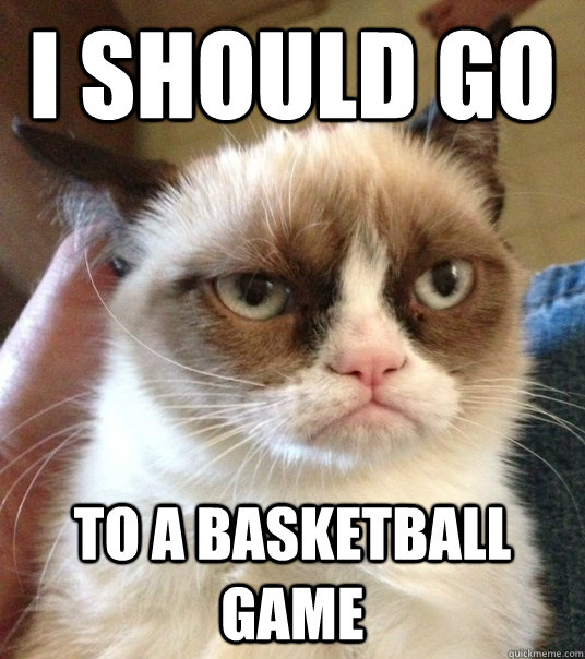 I should go To a basketball game - Good Day Grumpy Cat - quickmeme