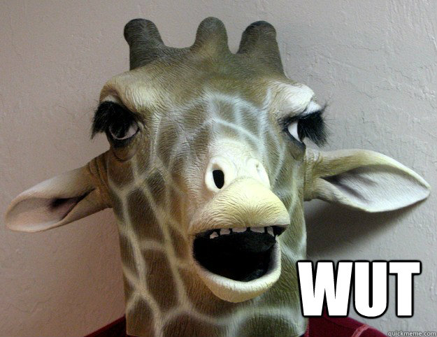 wut - confused giraffe - quickmeme
