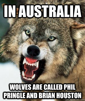 In Australia Wolves are called Phil Pringle and Brian Houston - Wolves - quickmeme