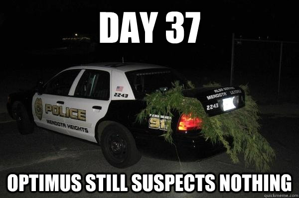 day 37 optimus still suspects nothing - Misc - quickmeme