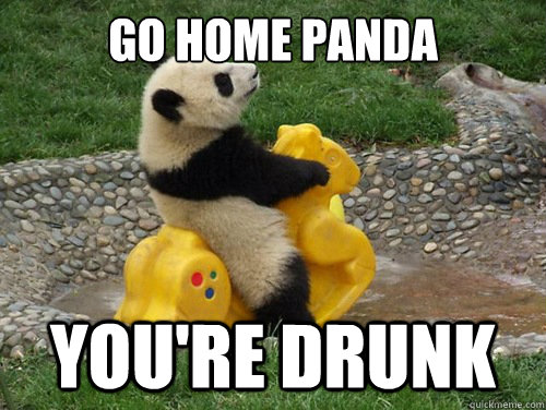 go home panda you're drunk - pdasdf - quickmeme