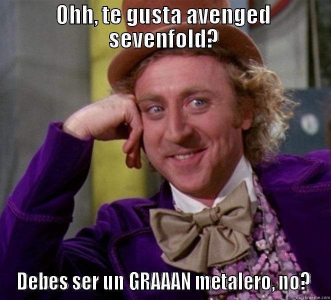 willy wonka avenged sevenfold - quickmeme