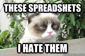 grumpy cat spreadsheet memes | quickmeme