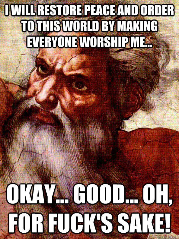 After 160 million years I have finally perfected the Dinosaur... Oh shit! Oh fuck! Damnit ...