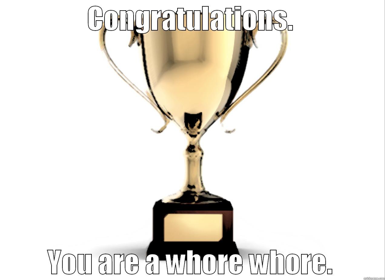 whore award - quickmeme