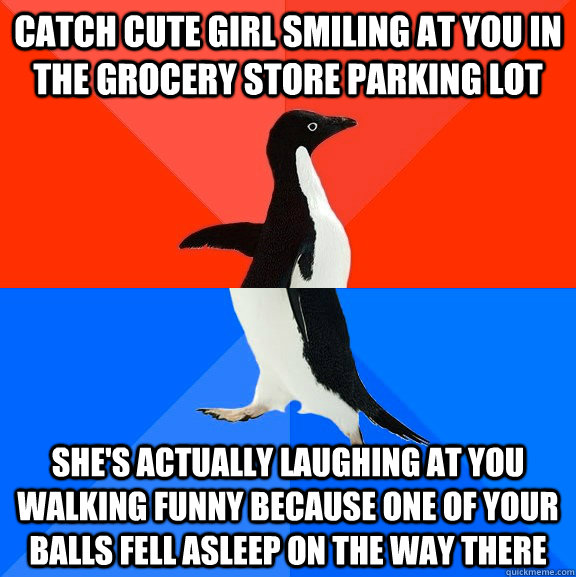 catch cute girl smiling at you in the grocery store parking lot she's actually laughing at you ...