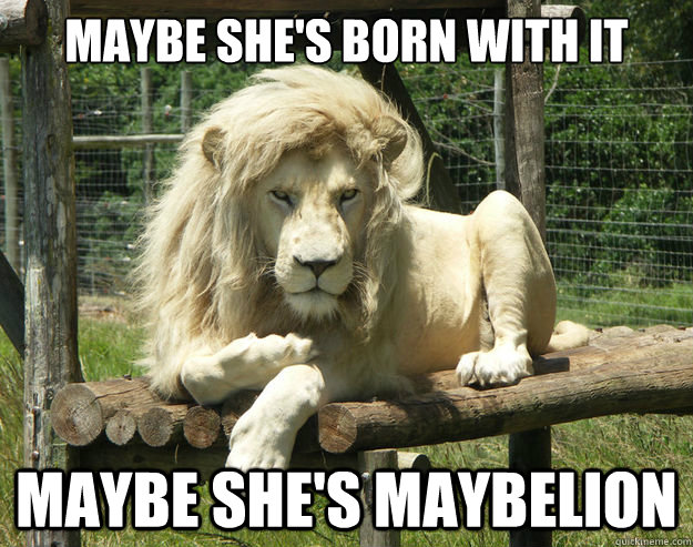 Funny White Lion