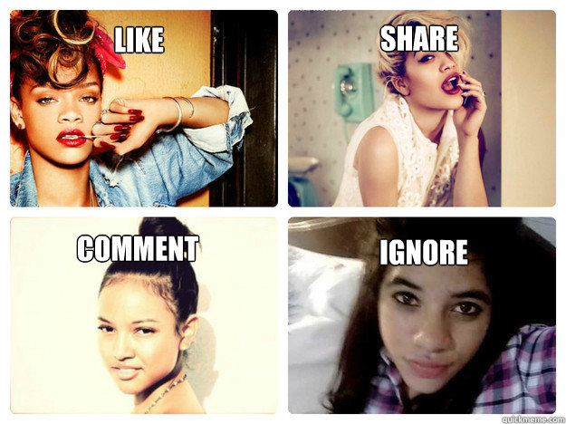 like share comment ignore - Misc - quickmeme