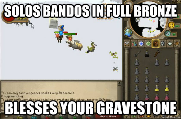 Solos Bandos in full bronze Blesses your gravestone - Misc - quickmeme