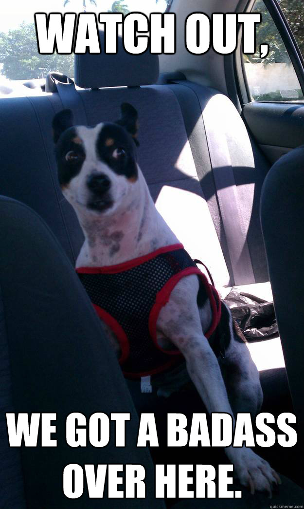 Watch out, we got a badass over here. - 25 mph - quickmeme