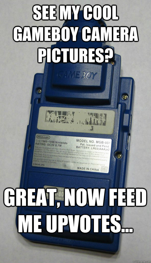 The Gameboy Camera memes | quickmeme