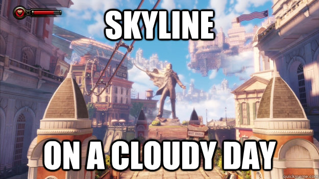 Skyline On a cloudy day - Infinite Chili - quickmeme