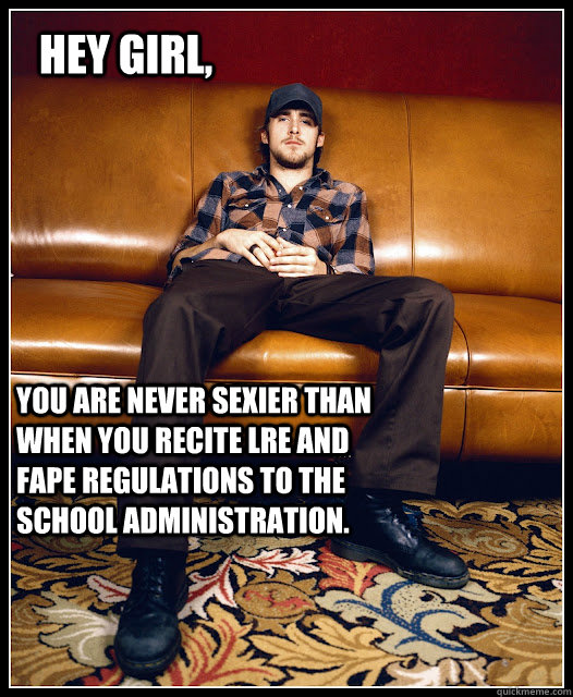 Hey Girl You Are Never Sexier Than When You Recite Lre And Fape Regulations To The School