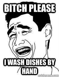 Bitch please I Wash Dishes By Hand - Bitch please - quickmeme