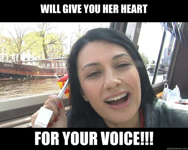 WILL GIVE YOU HER HEART FOR YOUR VOICE!!! - Confused English Speaking Kaliopi - quickmeme