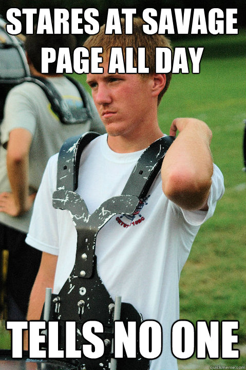 stares at savage page all day Tells no one - Silent Patrick - quickmeme