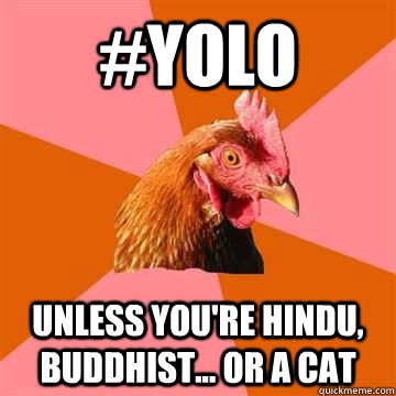 #YOLO Unless You're Hindu, Buddhist... or a Cat - Misc - quickmeme