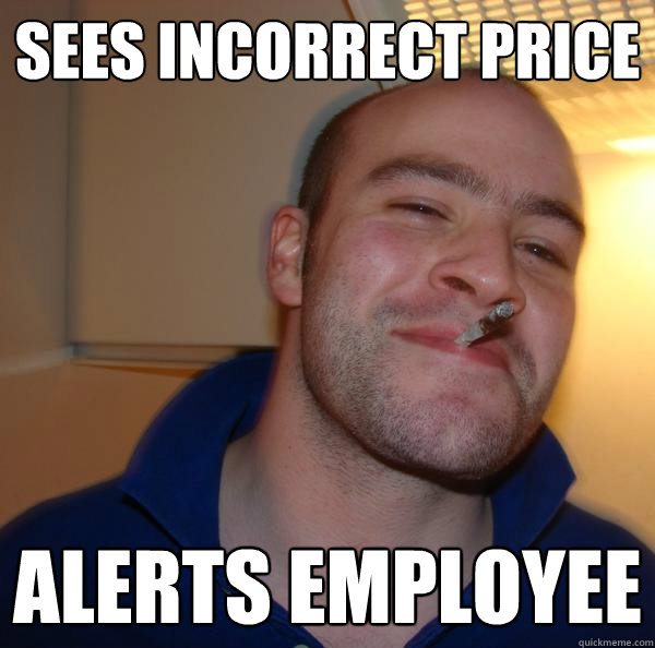 Sees incorrect price alerts employee - Misc - quickmeme