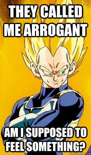 Arrogant Vegeta memes | quickmeme