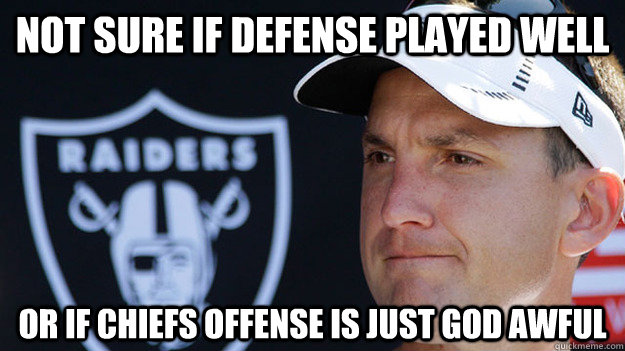 Not sure if defense played well or if chiefs offense is just god awful - Misc - quickmeme