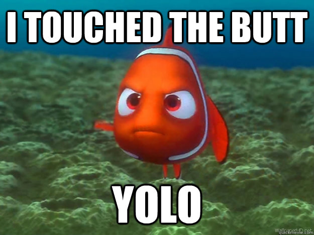 i touched the butt yolo - nemo yolo meme - quickmeme