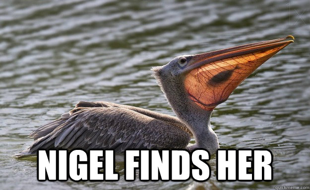 Nigel finds her - Misc - quickmeme