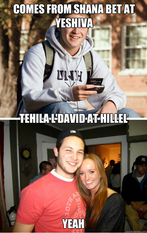 Comes from Shana Bet at Yeshiva Tehila L'David at Hillel Yeah - Misc - quickmeme