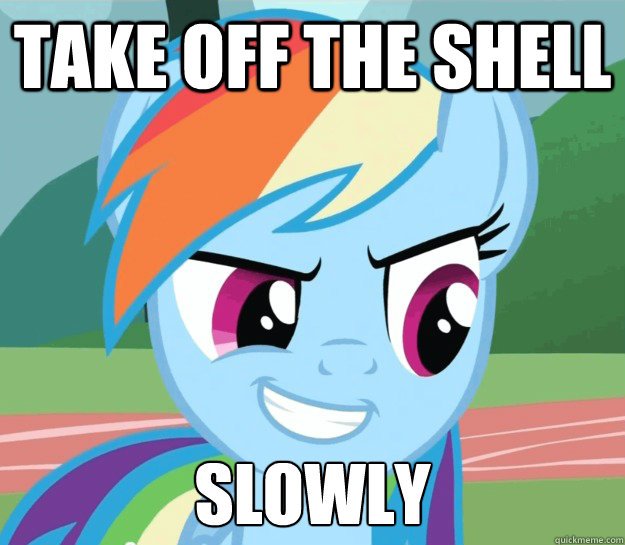 Take off the shell Slowly - Misc - quickmeme