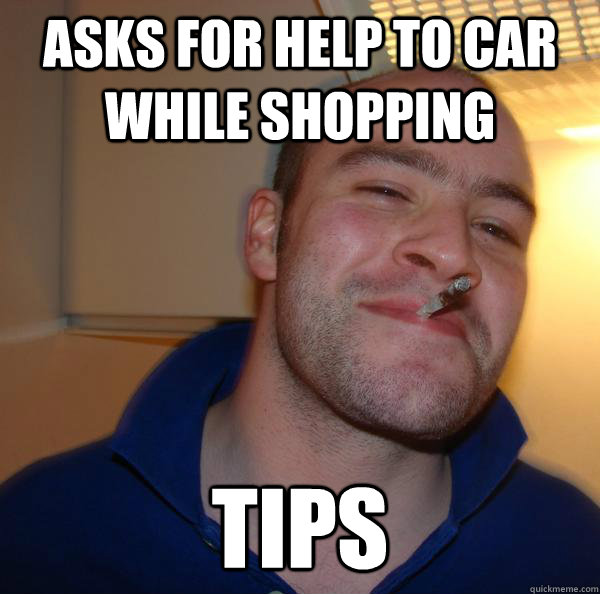 Asks for help to car while shopping Tips - Misc - quickmeme