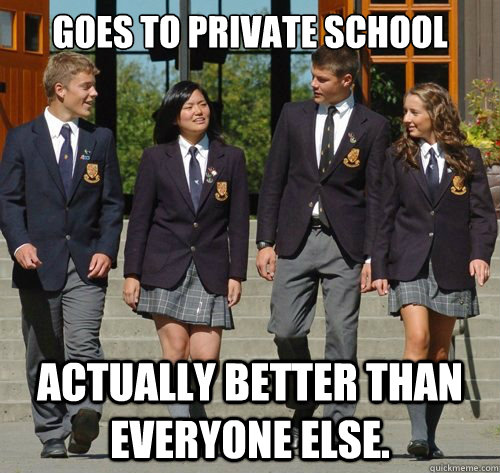 Douchebag Private School Students memes | quickmeme