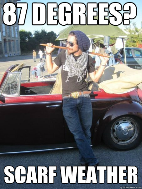 87 Degrees? Scarf Weather - Billy scarf weather - quickmeme