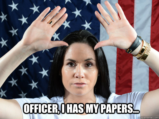 Officer, I has my Papers... - Athlete papers - quickmeme