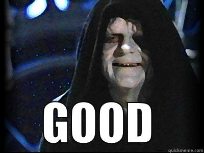 emperor palpatine evil smile - quickmeme