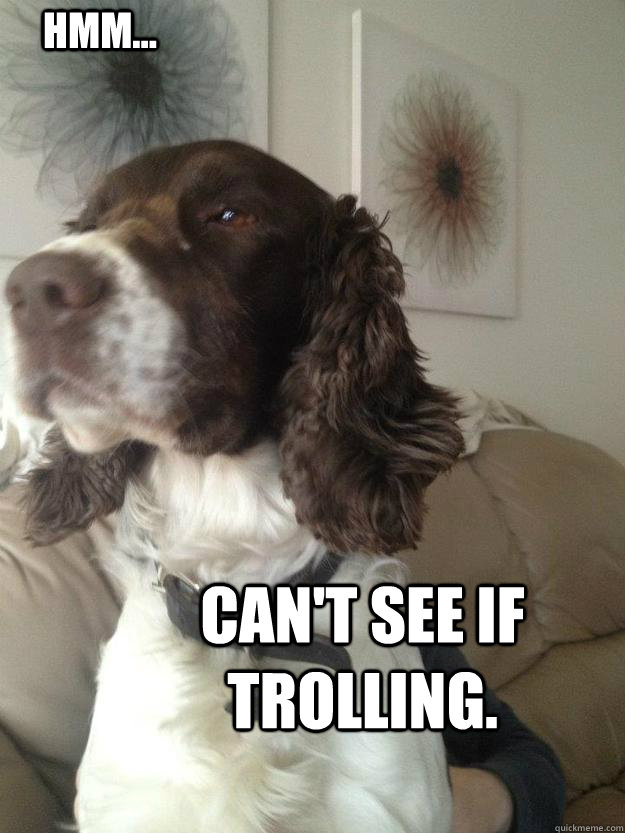 Can't see if trolling. hmm... - Misc - quickmeme