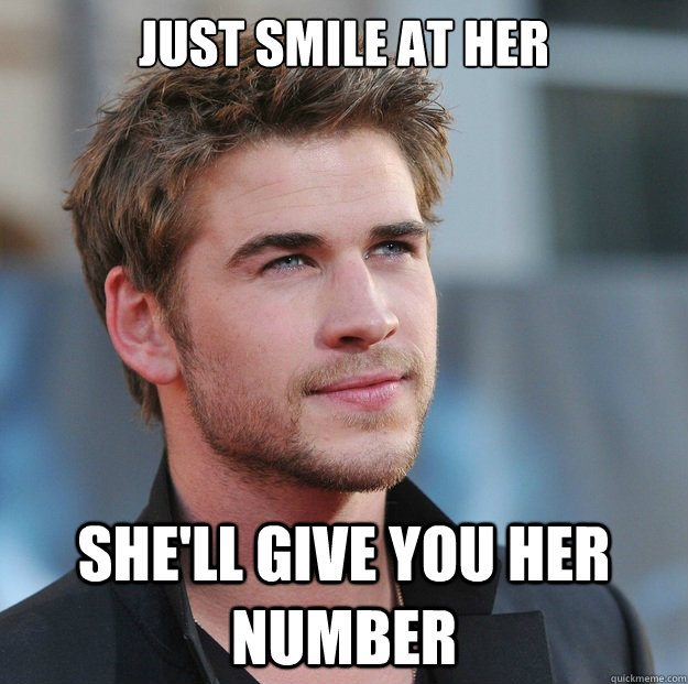 Just Smile At Her Shell Give You Her Number Attractive Guy Girl