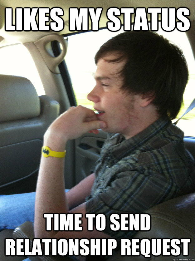 likes my status time to send relationship request - Appalled Ryan - quickmeme