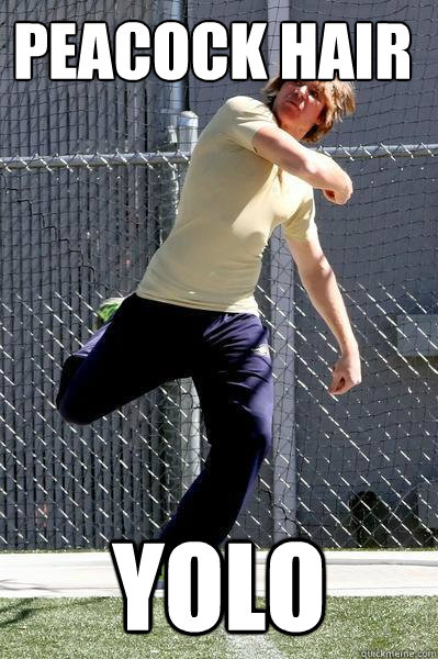 peacock hair YOLO - Misc - quickmeme