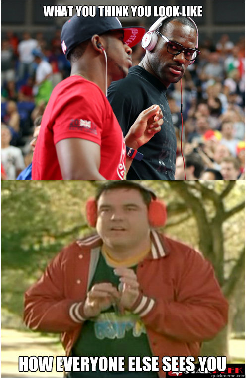 What you think you look like how everyone else sees you - beats by dre - quickmeme