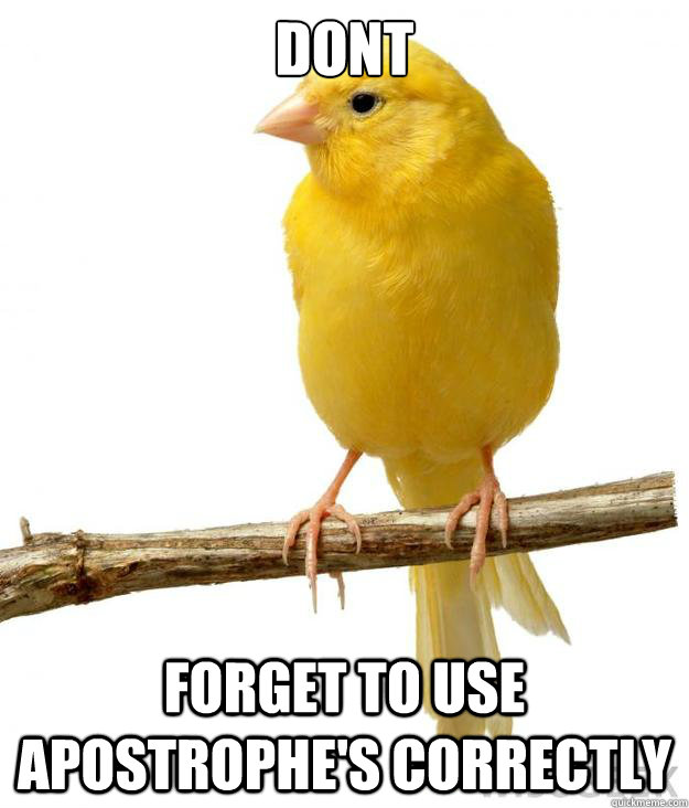 Dont forget to use apostrophe's correctly - Misc - quickmeme